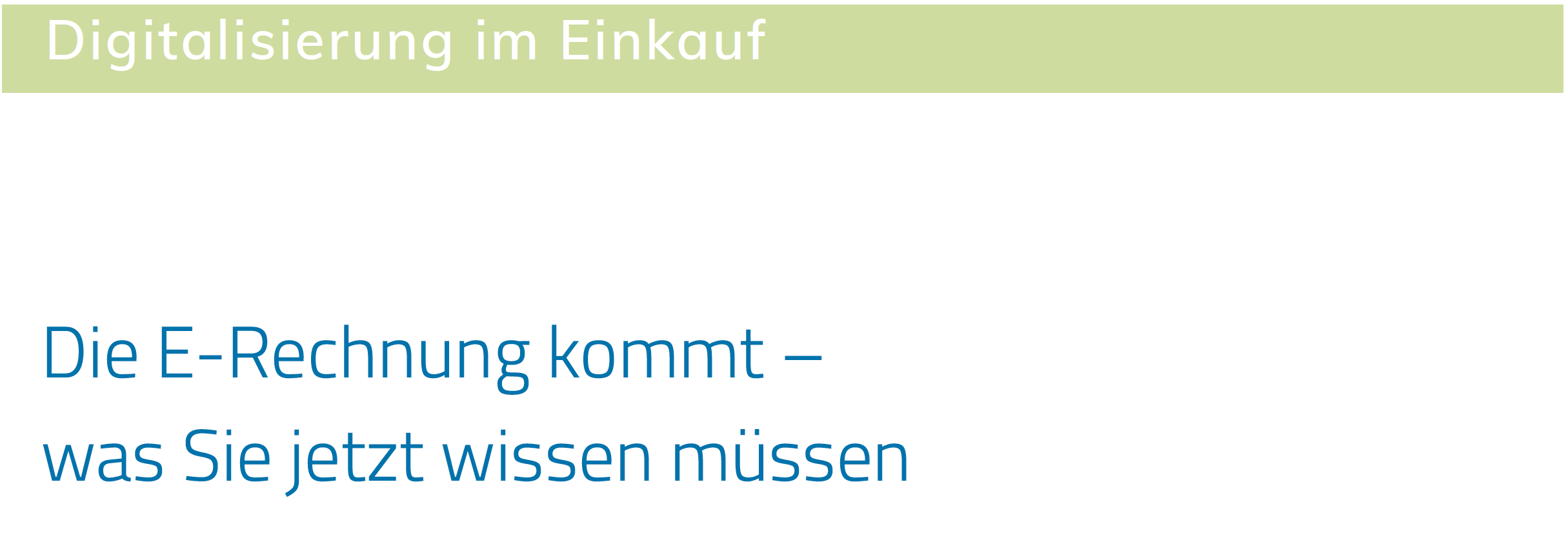 Die E-Rechnung kommt – was Sie jetzt wissen müssen – Procurement-Pioneer